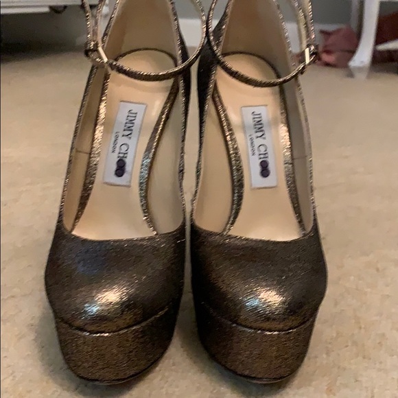 Jimmy Choo | Shoes | Jimmy Choo Super High Gold Platform Pumps | Poshmark